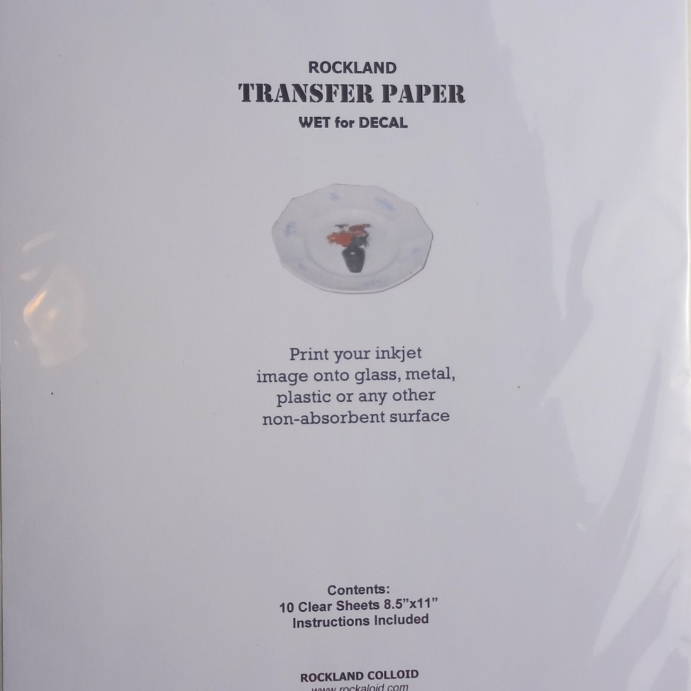 Inkjet Transfer Paper, wet decal